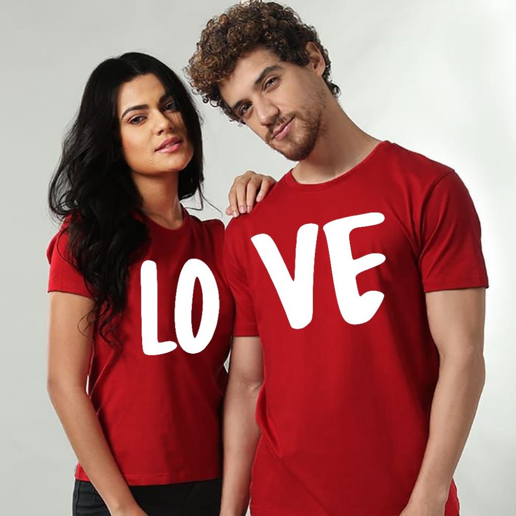 Couple tshirts red color – HoMafy