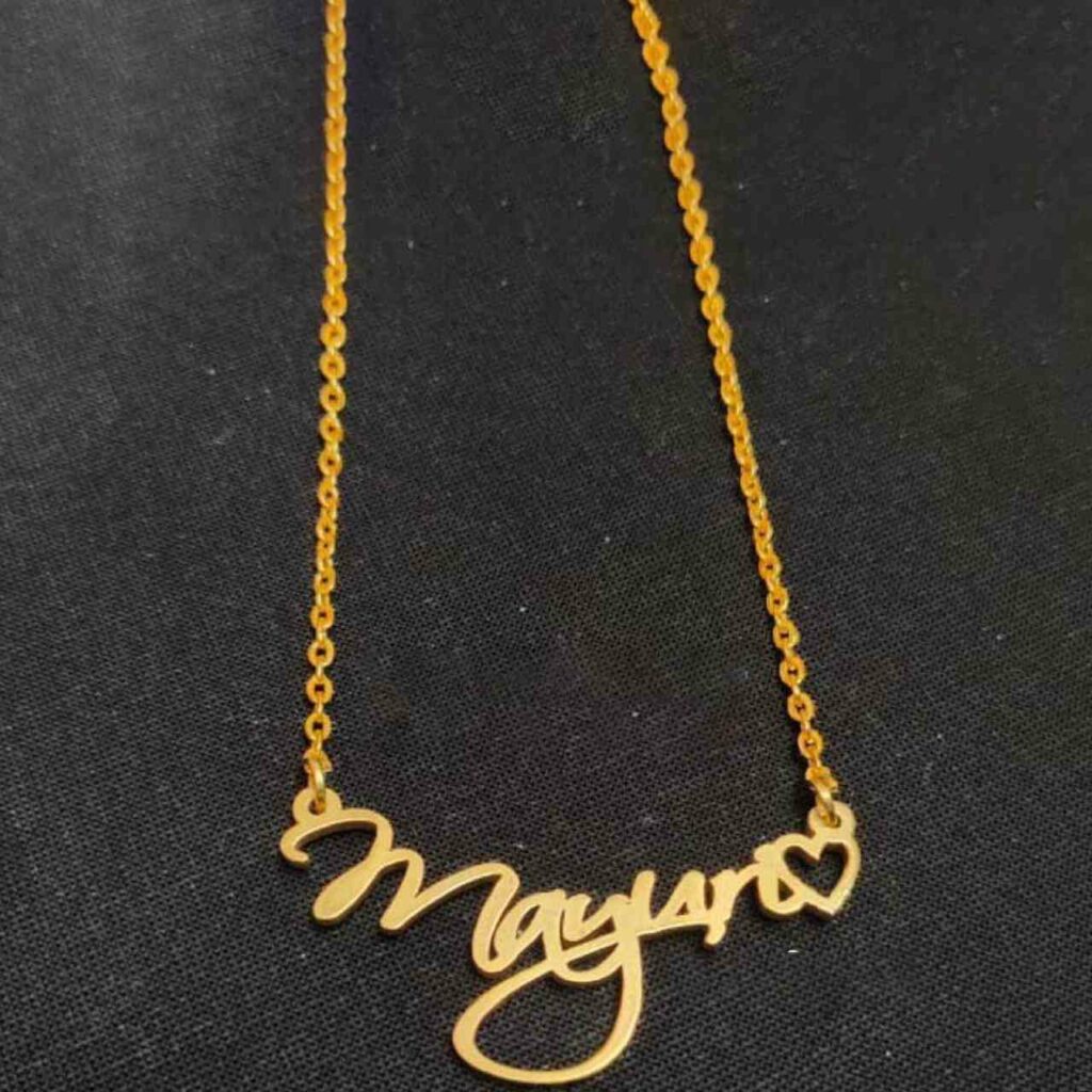 Gold Plated Name Pendant - HoMafy