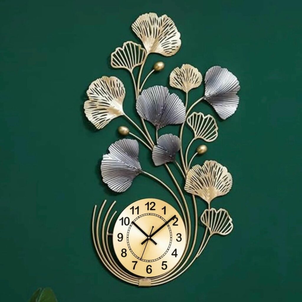 Designer Metal Floral Clock – HoMafy