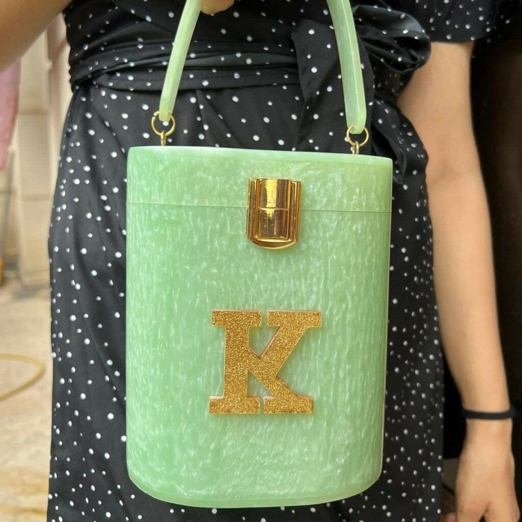 Personalised Resin Bucket Clutch – HoMafy