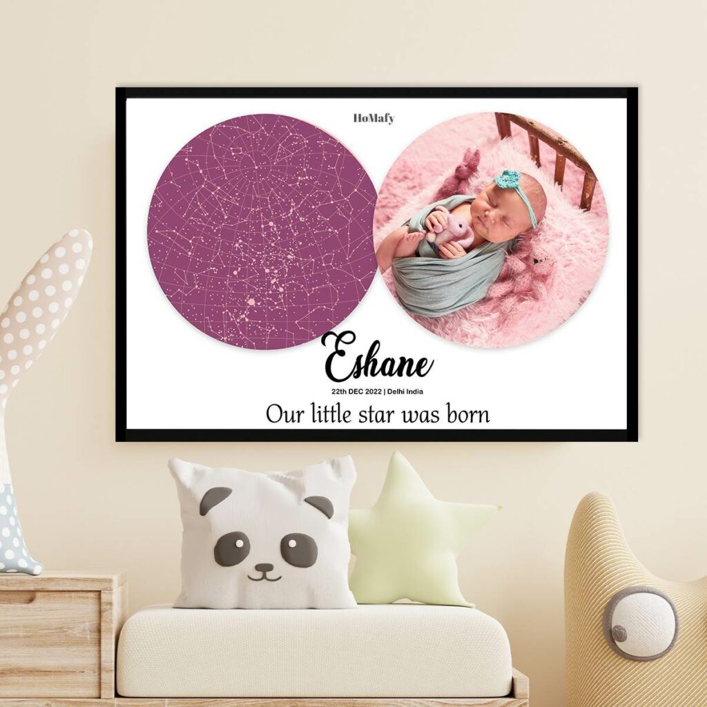 Baby Gift | Star Frame For Babies | Customized Photo Frame