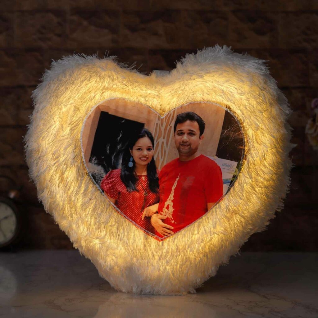LED Heart Cushion | Photo Cushion | Led Cushions | Anniversary Gift