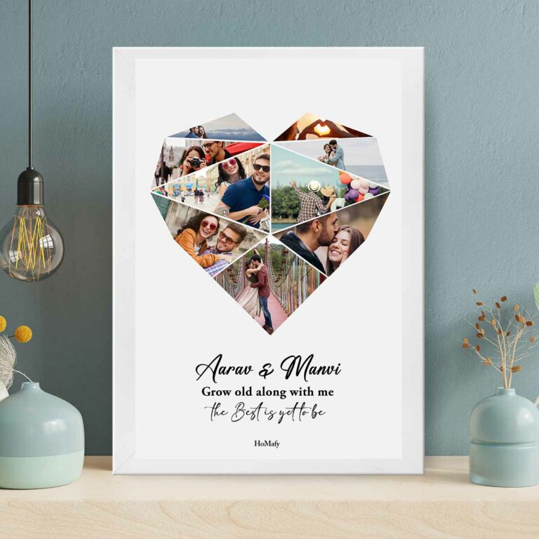 Couples Heart Collage Frame | Photo Frames | Anniversary Gifts