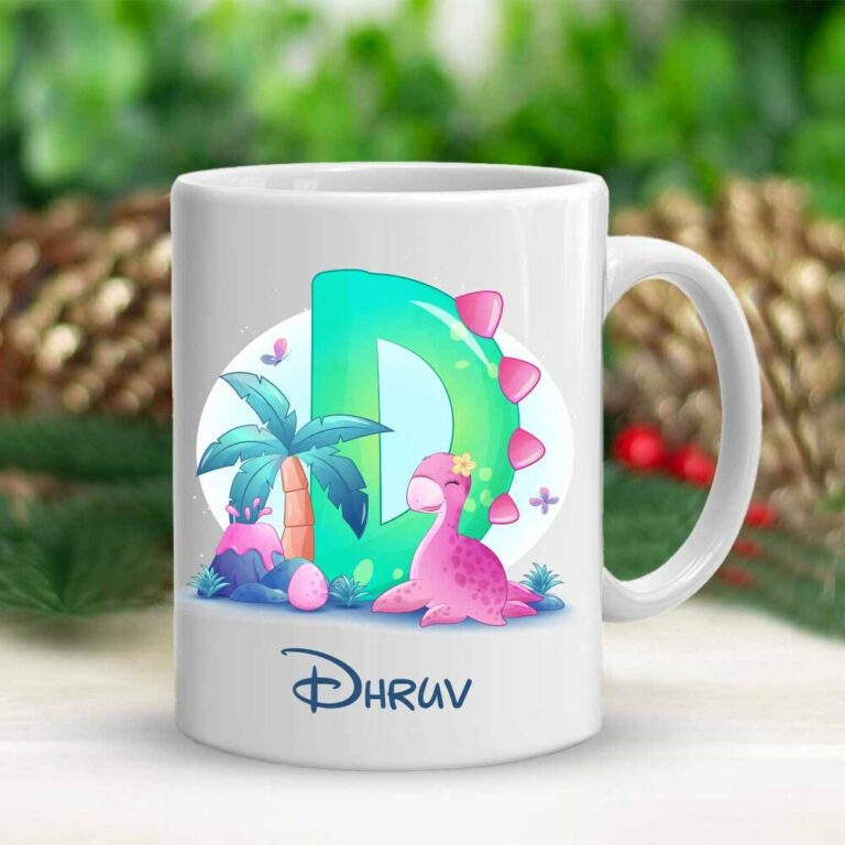 Personalised Cartoon Mugs For Kids With Initials - HoMafy