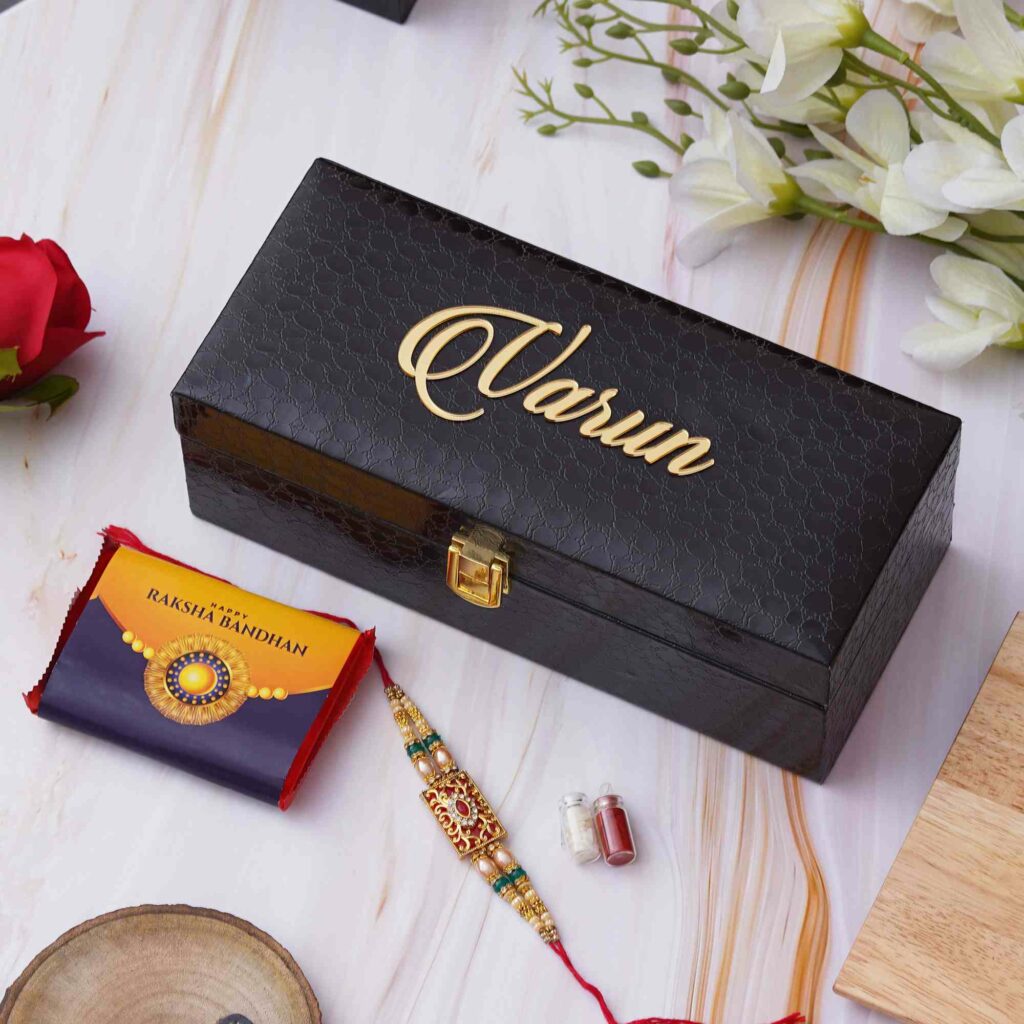 Customized Watch Organiser And Rakhi Combo – HoMafy