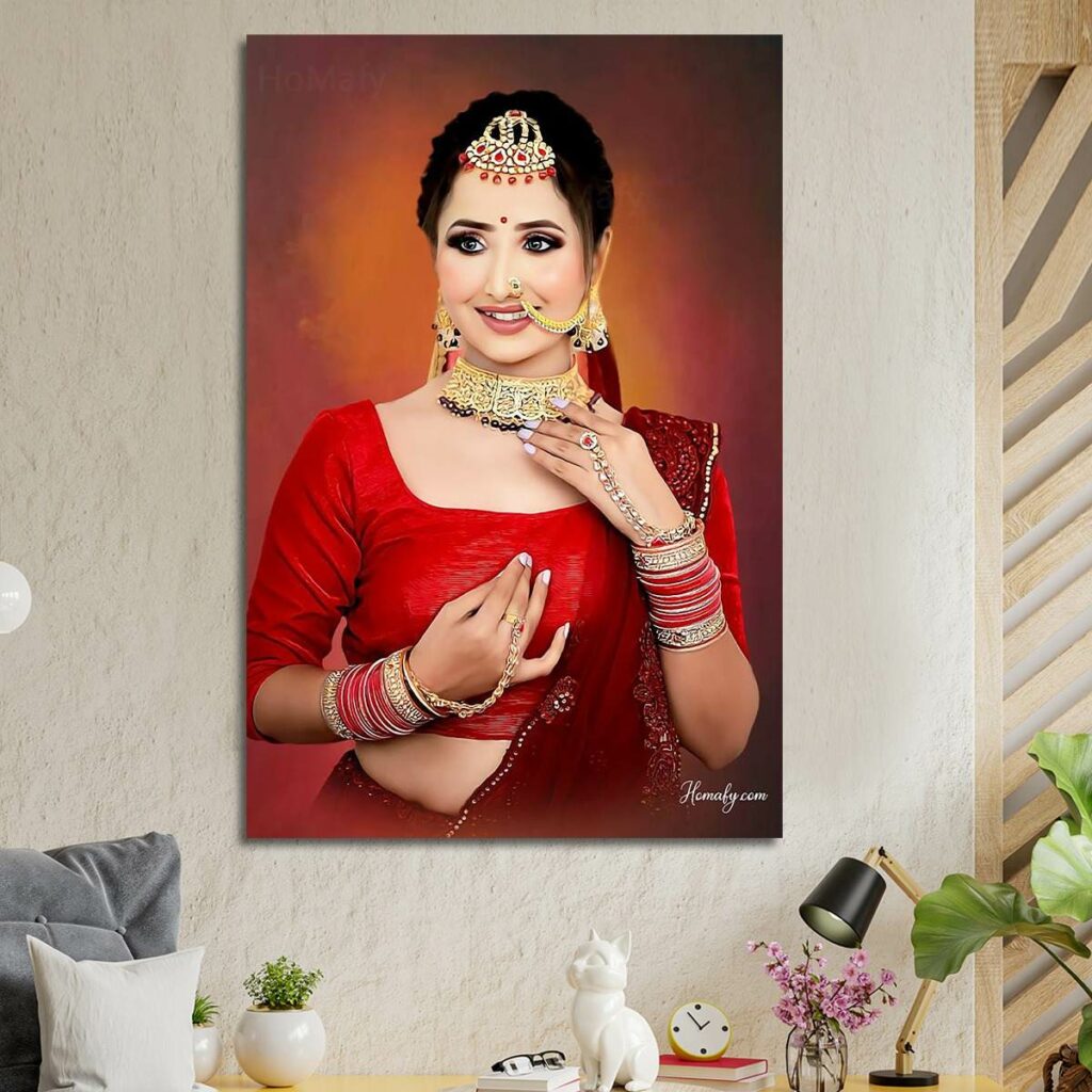 Wedding Gift Oil Painting Photo Frame | Canvas Painting, Oil Painting ...