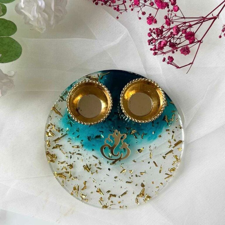 Resin Rakhi Pooja Thali | Handmade Resin Plates | Rakhi Platter | Rakhi ...
