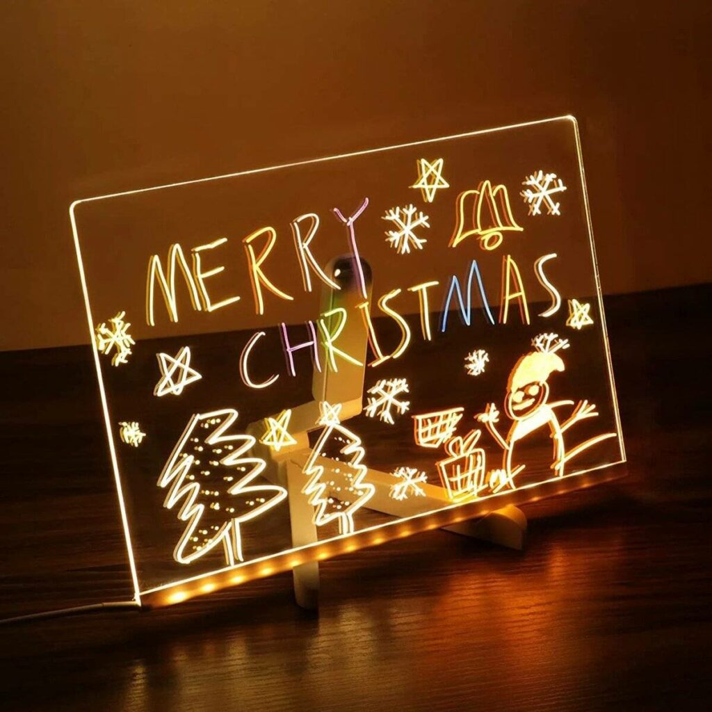 Christmas 3D Acrylic Led Message Board - HoMafy