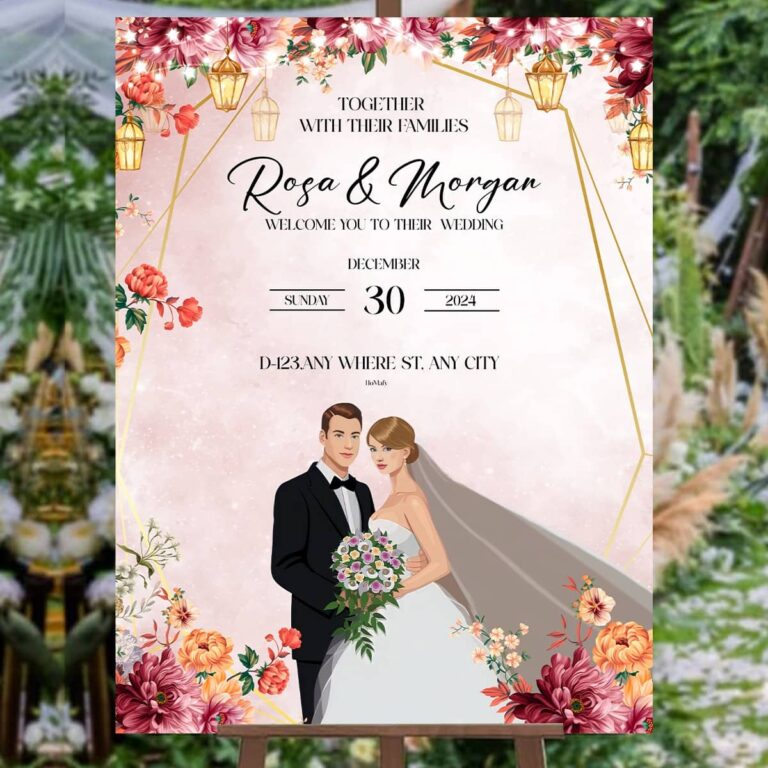 Wedding Welcome Board | Customized Wedding Sign Board - Homafy