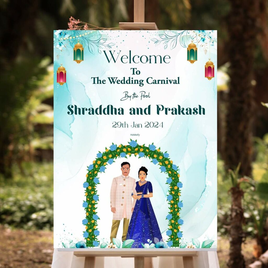 Wedding Reception Party Welcome Board – HoMafy