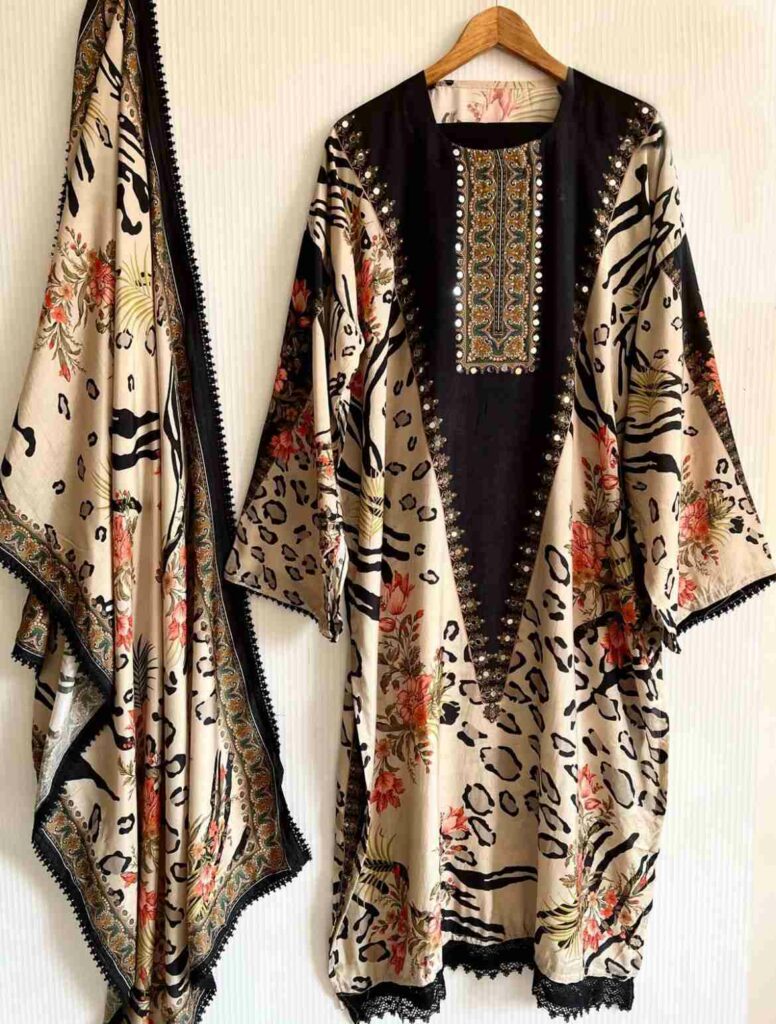 Muslin Semi Stitched Pakistani Printed Suit – HoMafy
