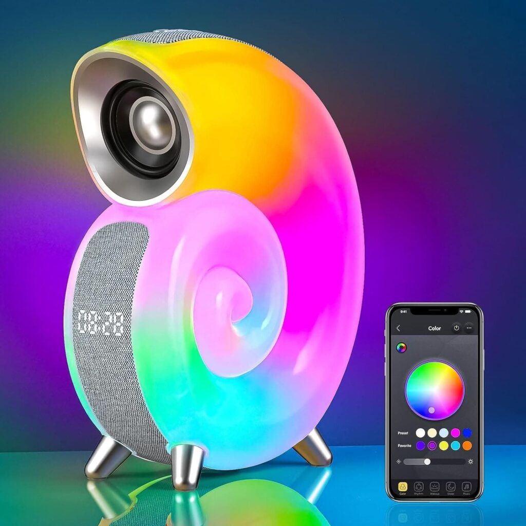 RGB LED Alarm Clock With Wireless Bluetooth Speaker – HoMafy