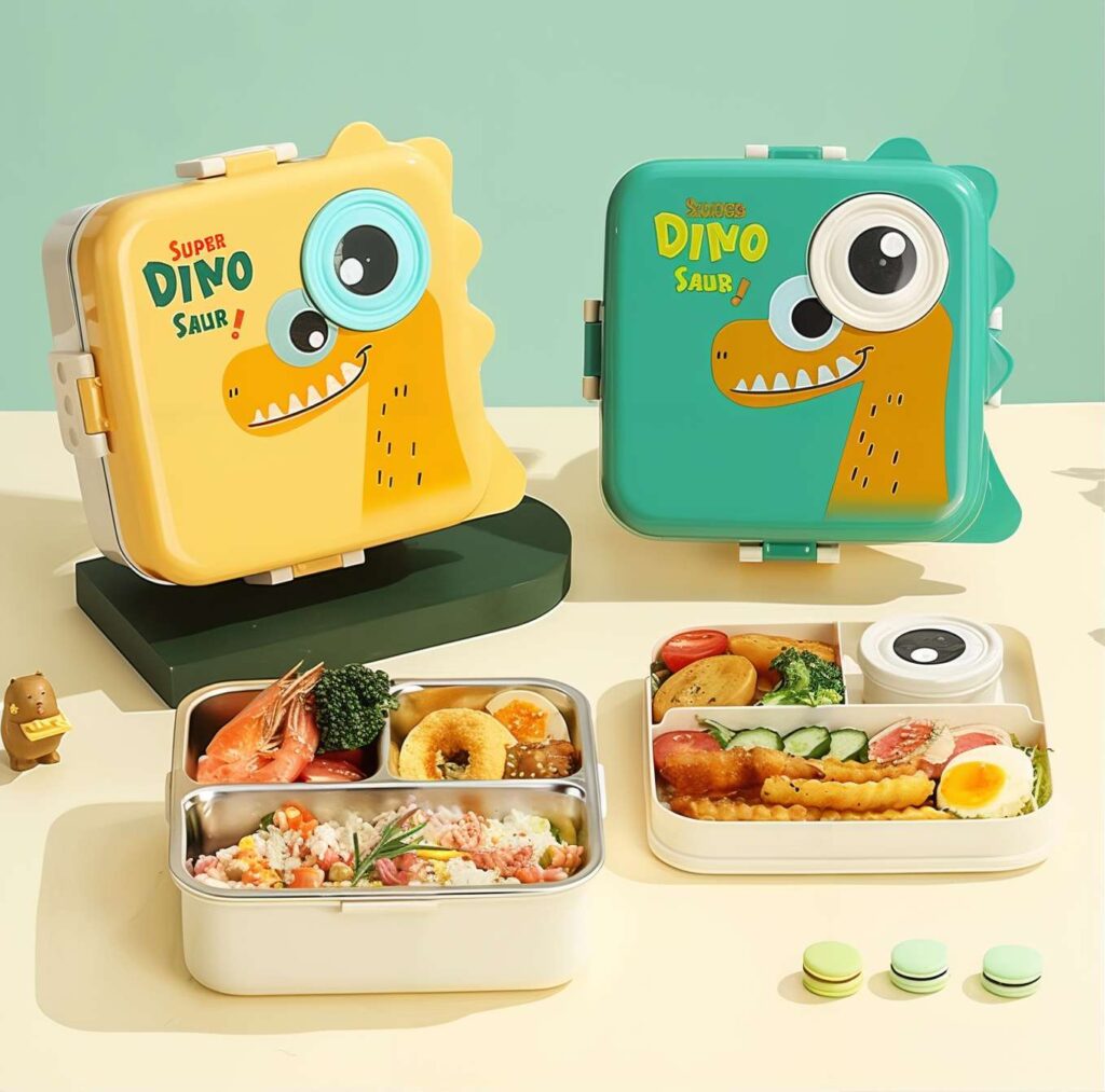 Cute Elephant Eye Steel Lunch Box With Name – HoMafy