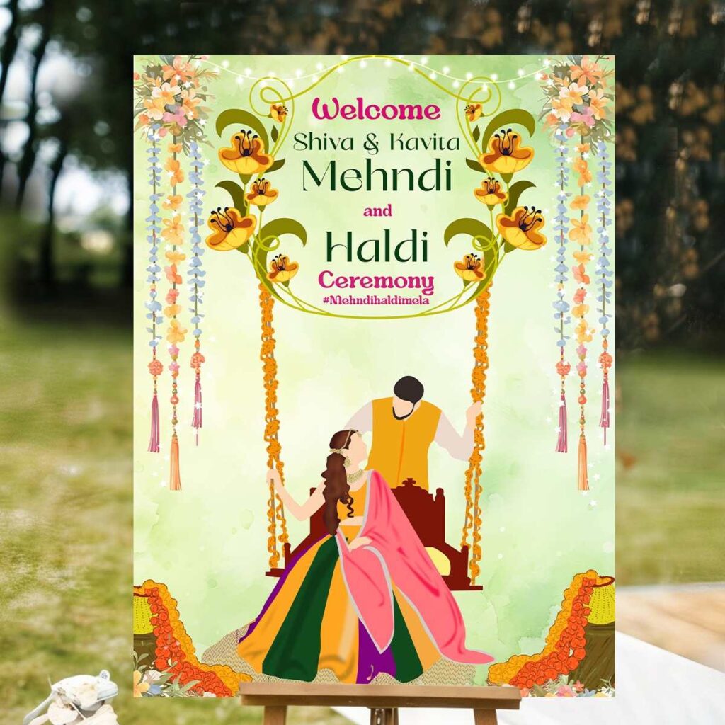 Wedding Reception Party Welcome Board - HoMafy