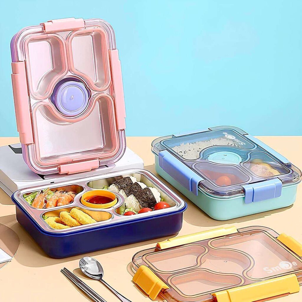 Stainless Steel Insulation Leak-Proof 3 Grid Capacity Bento Lunch – HoMafy
