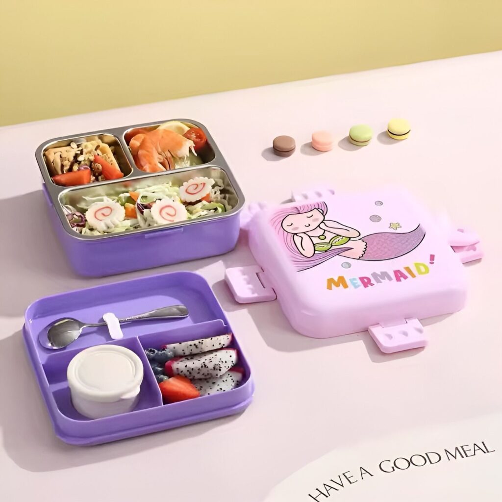 Mermaid Steel Lunch Box With Name – HoMafy
