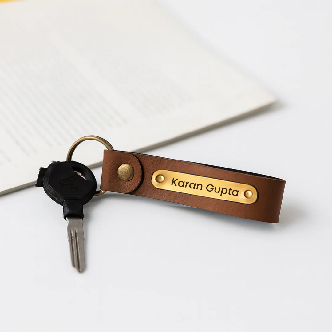 Customized Leather Keychain For Car/ Scooty/ Bike - HoMafy