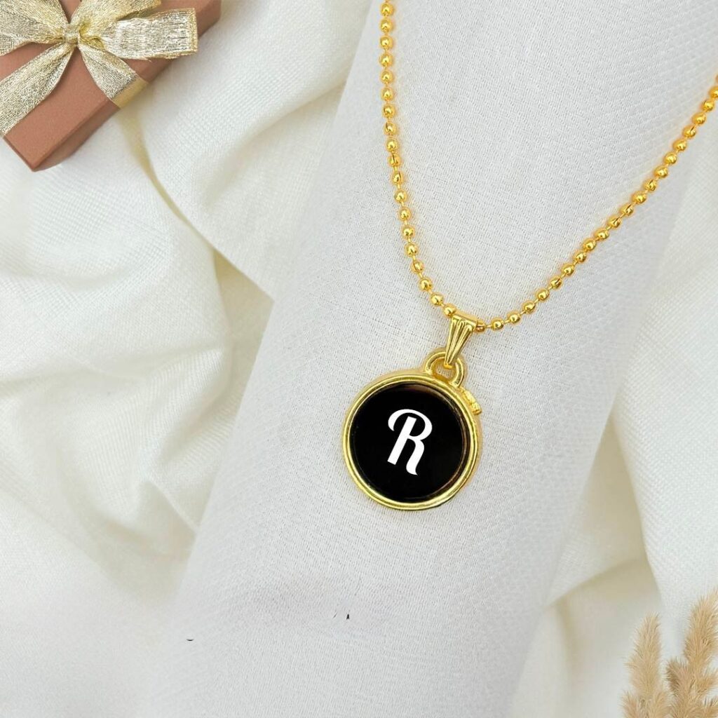 Personalized Initial Enamel Pendant - HoMafy